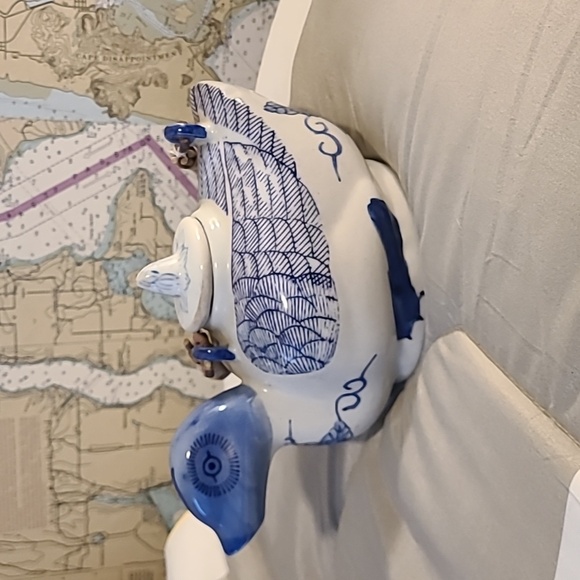 Kitchen | Vintage Hand Painted Floral Duck Teapot | Poshmark